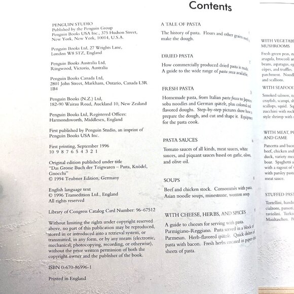 Cookbook | Other | Vintage Book 996 The Pasta Bible Cookbook ...